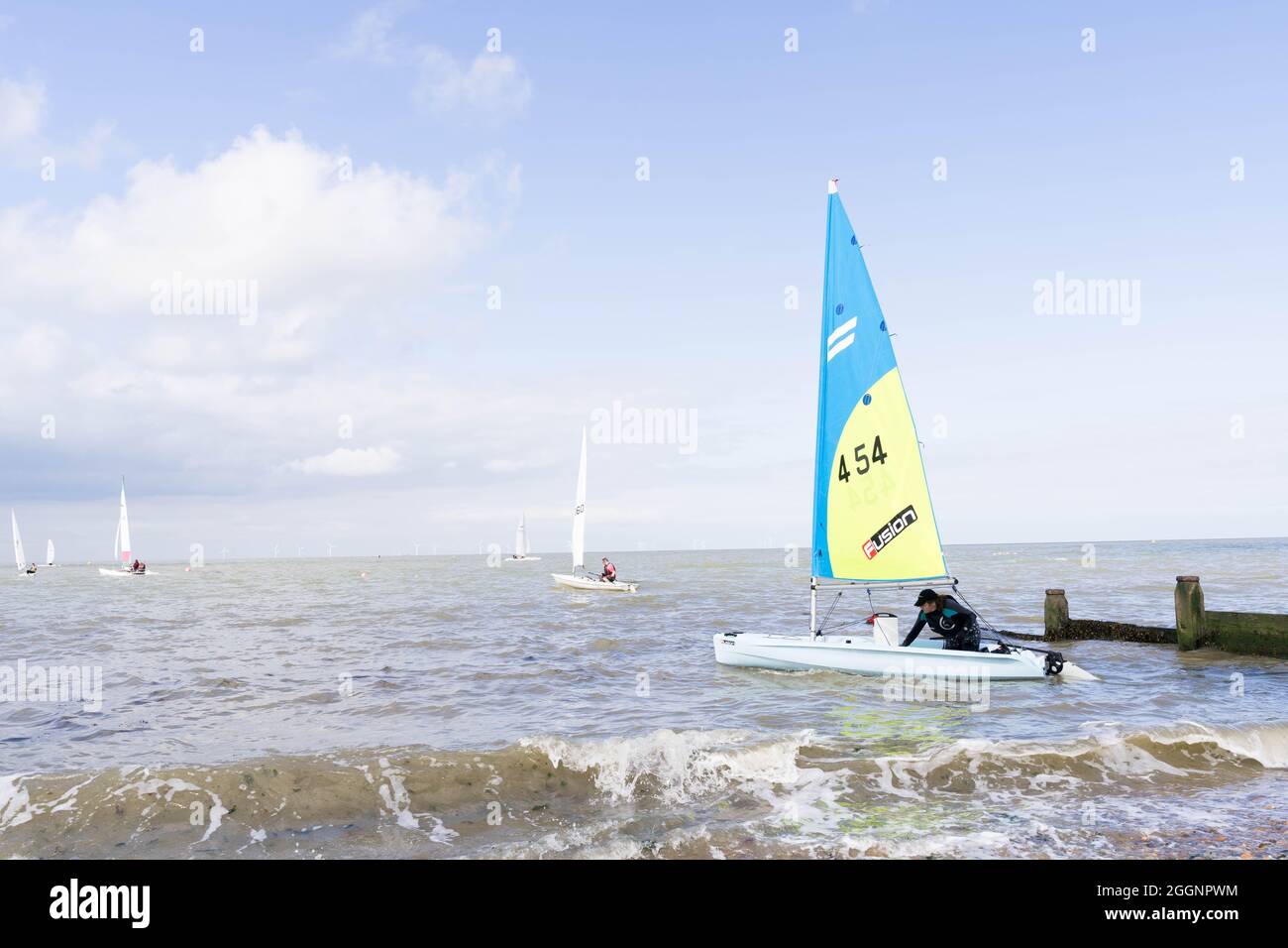 Sailing race at Tankerton Kent England Stock Photo - Alamy