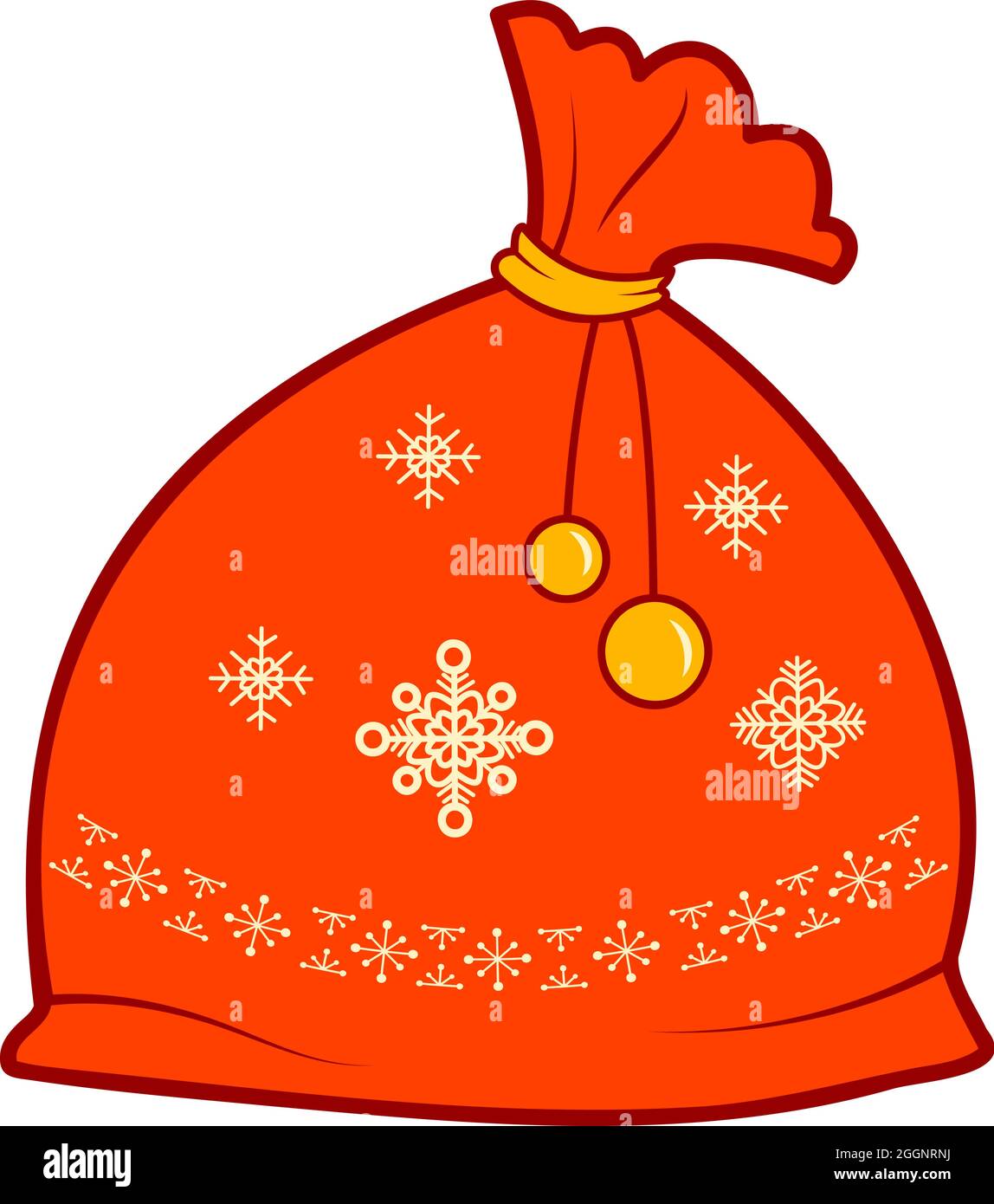 Christmas cartoons clip art. Christmas bag vector illustration Stock ...