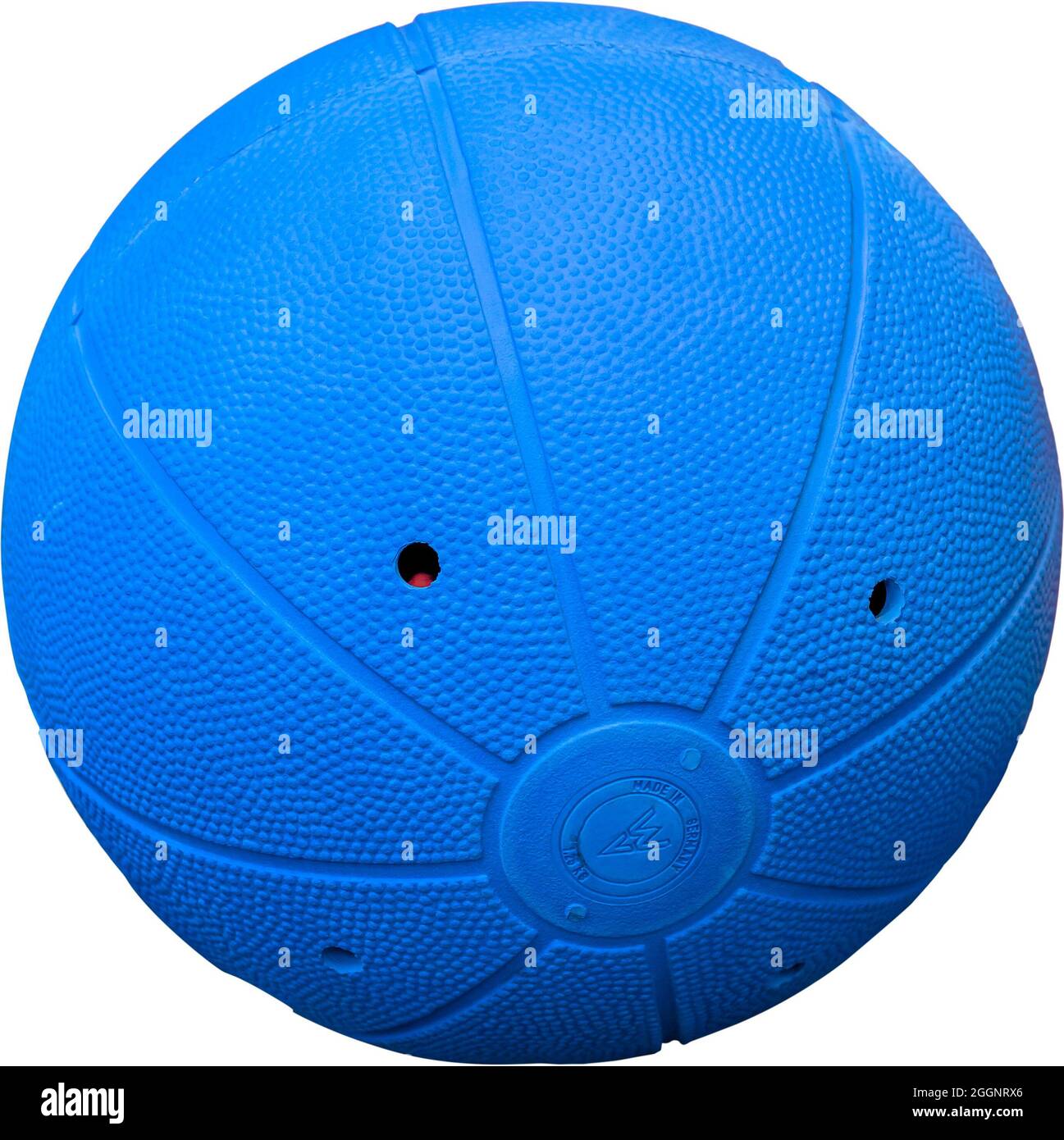 Clipping isolated image of a rubber jingling ball with soundholes used ...