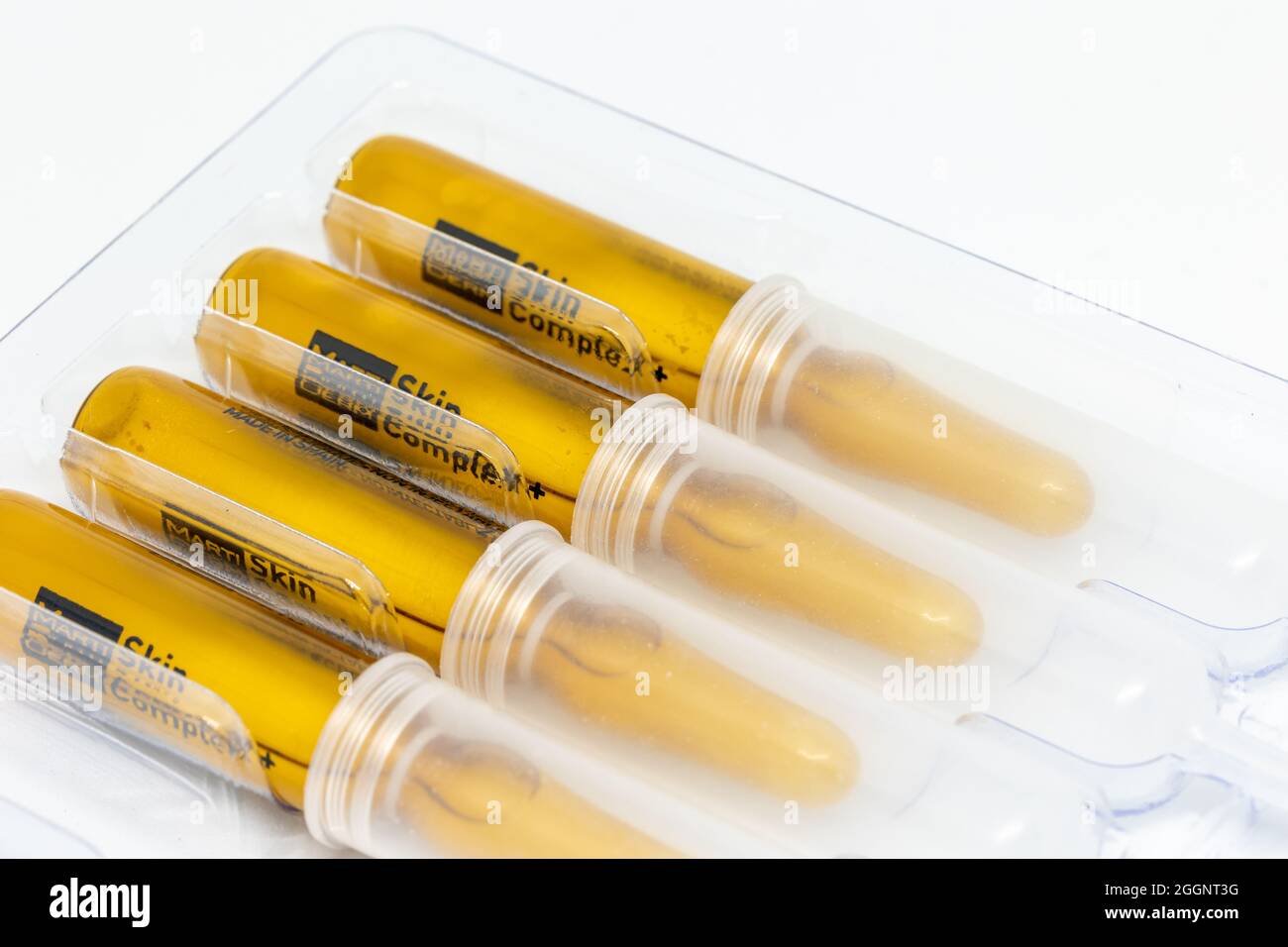 Closeup shot of medicine ampules Stock Photo - Alamy