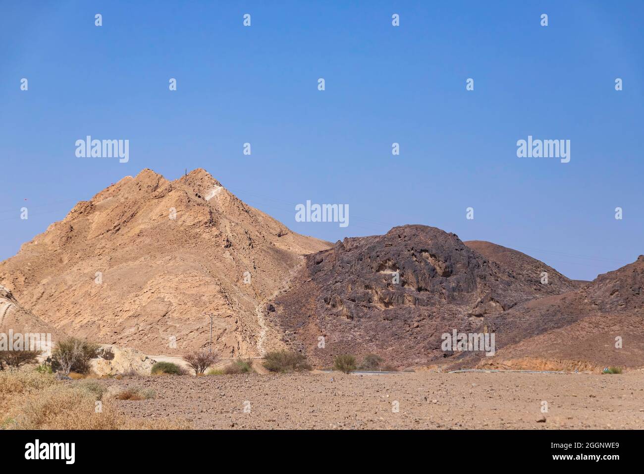 Geological formations in Ramon Crater. The Negev Desert. Israel Stock ...