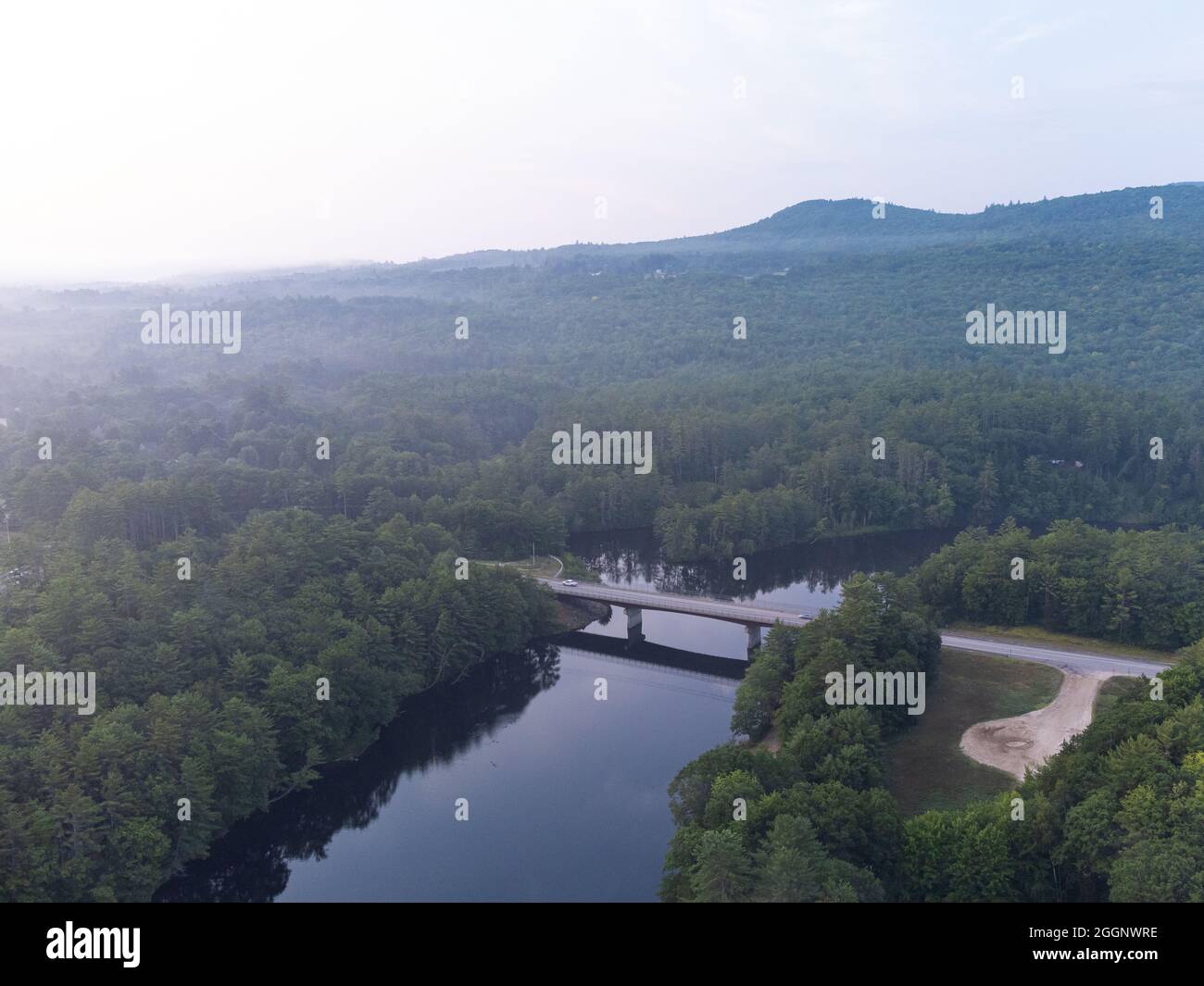 Pemigewasset River Bridge Stock Photo - Alamy