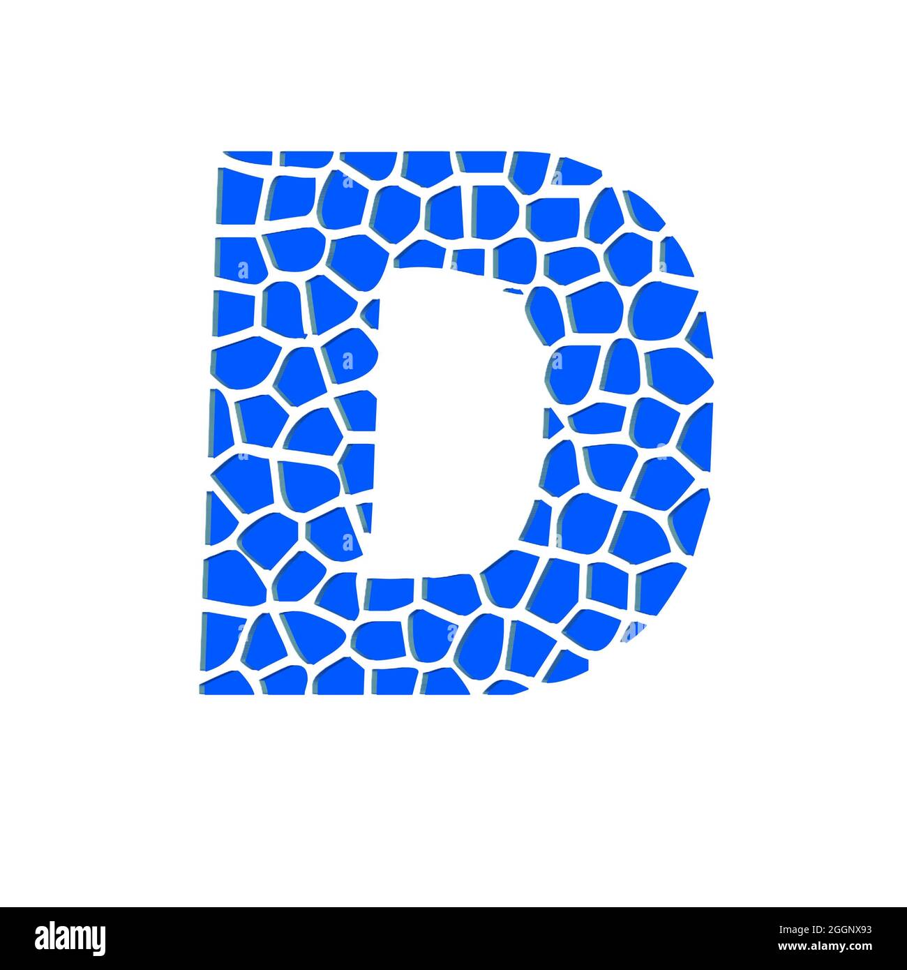 The Letter D In Blue
