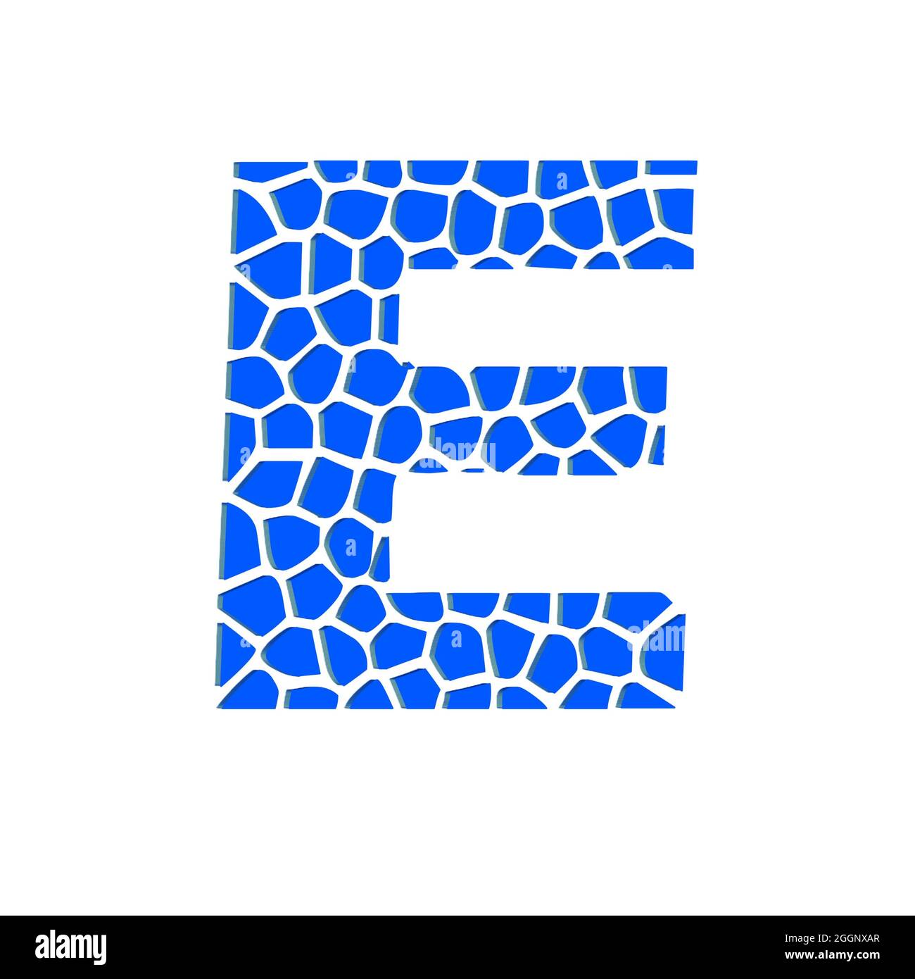 Letter E Designs Blue