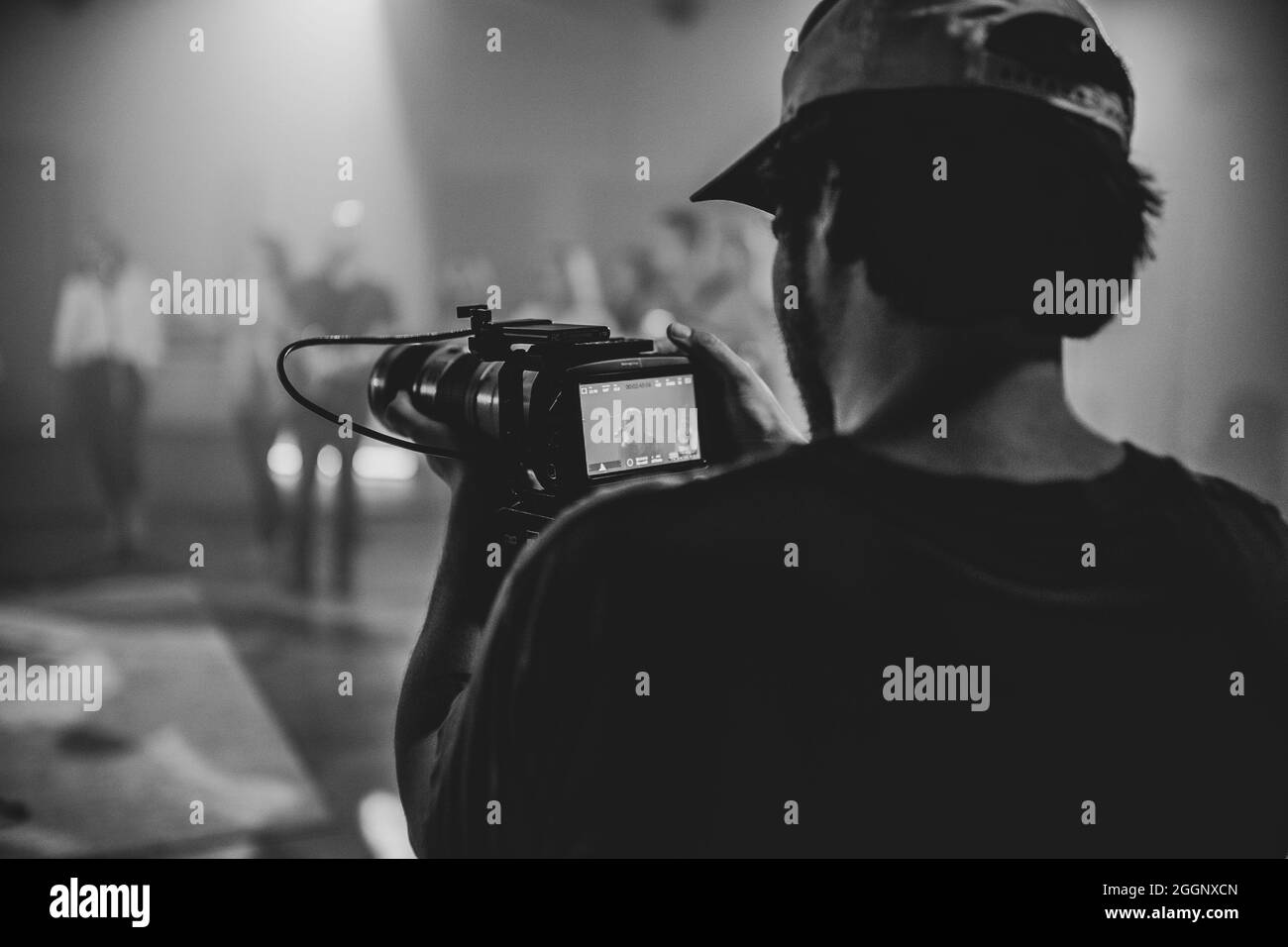 Cameraman camera man Black and White Stock Photos & Images - Alamy