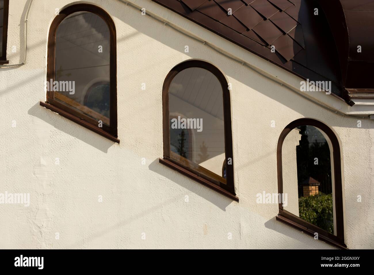 Windows in an Orthodox church. 16th century architecture. Window design ...