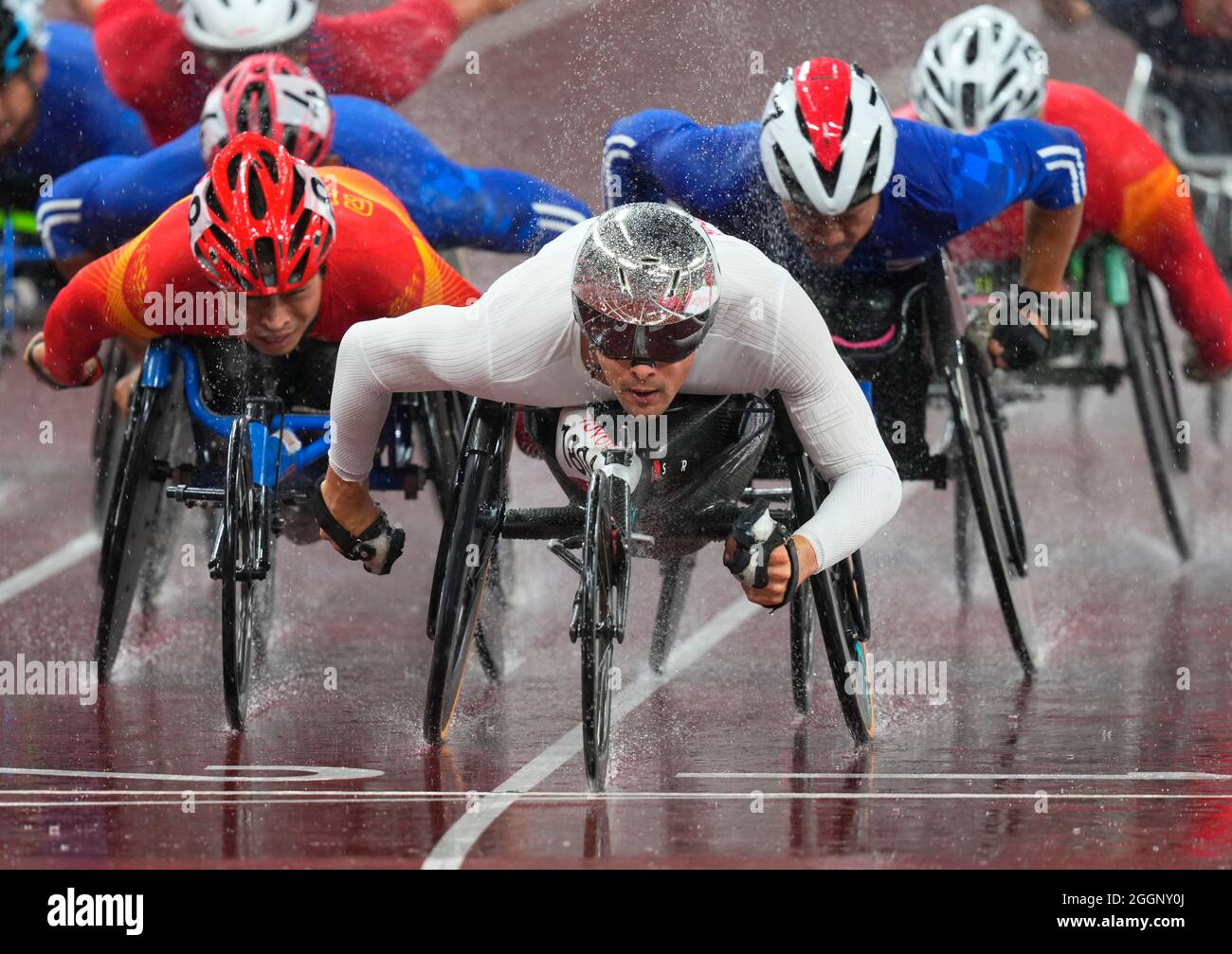 September 2, 2021: Marcel Hug from Switzerland winning gold at 800m ...