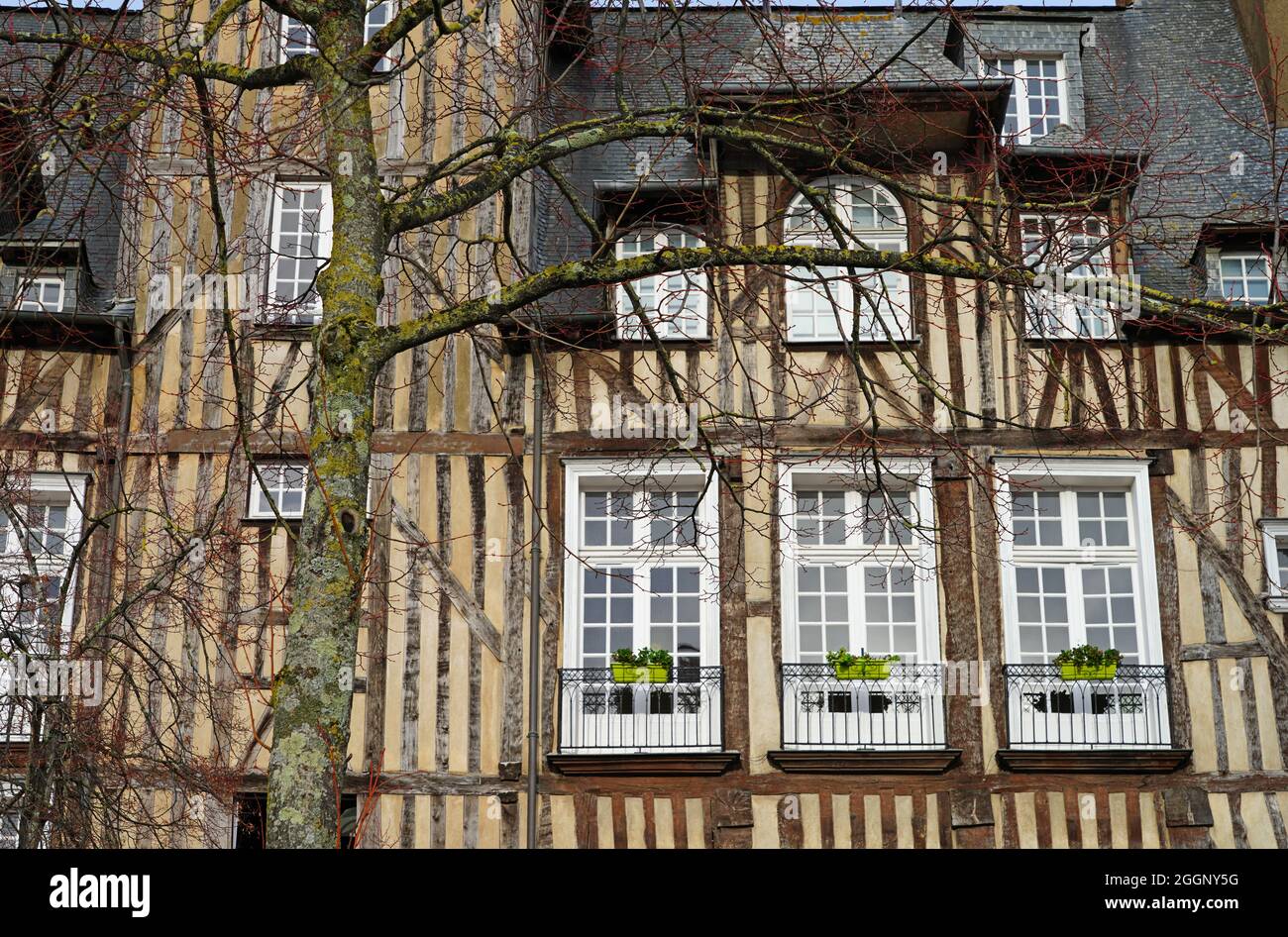 Colorful medieval Normandy-style buildings are still standing after ...