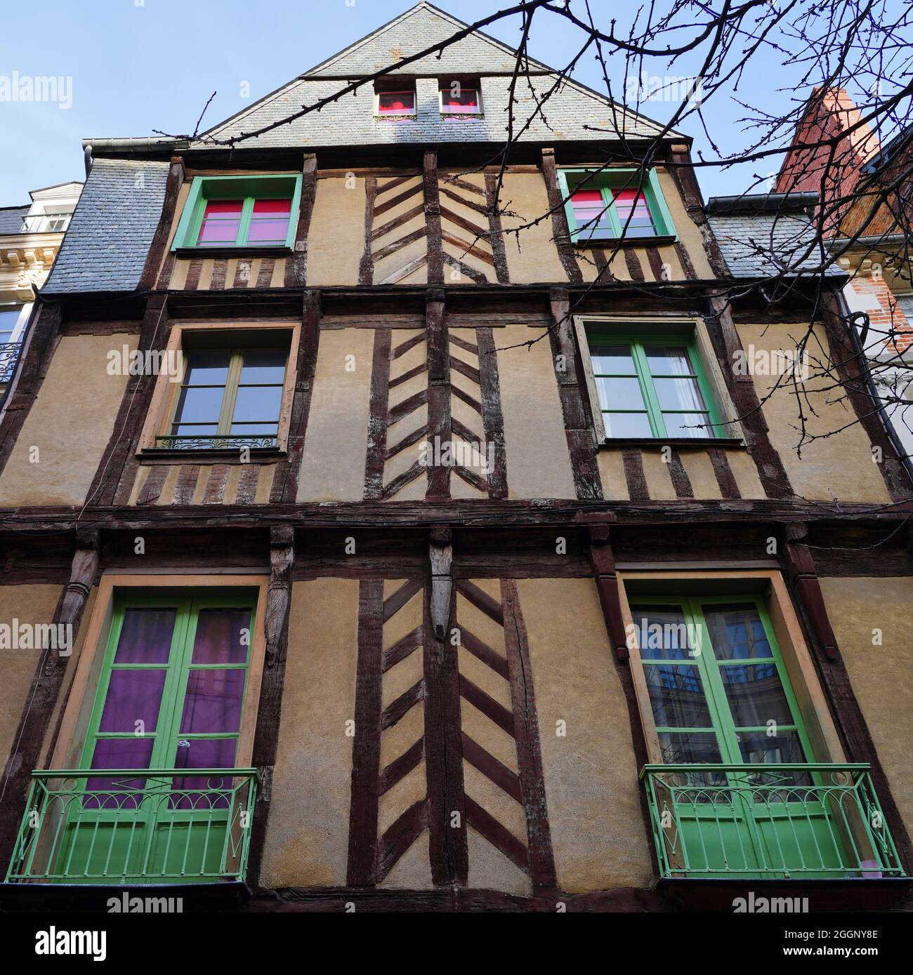 Colorful medieval Normandy-style buildings are still standing after ...