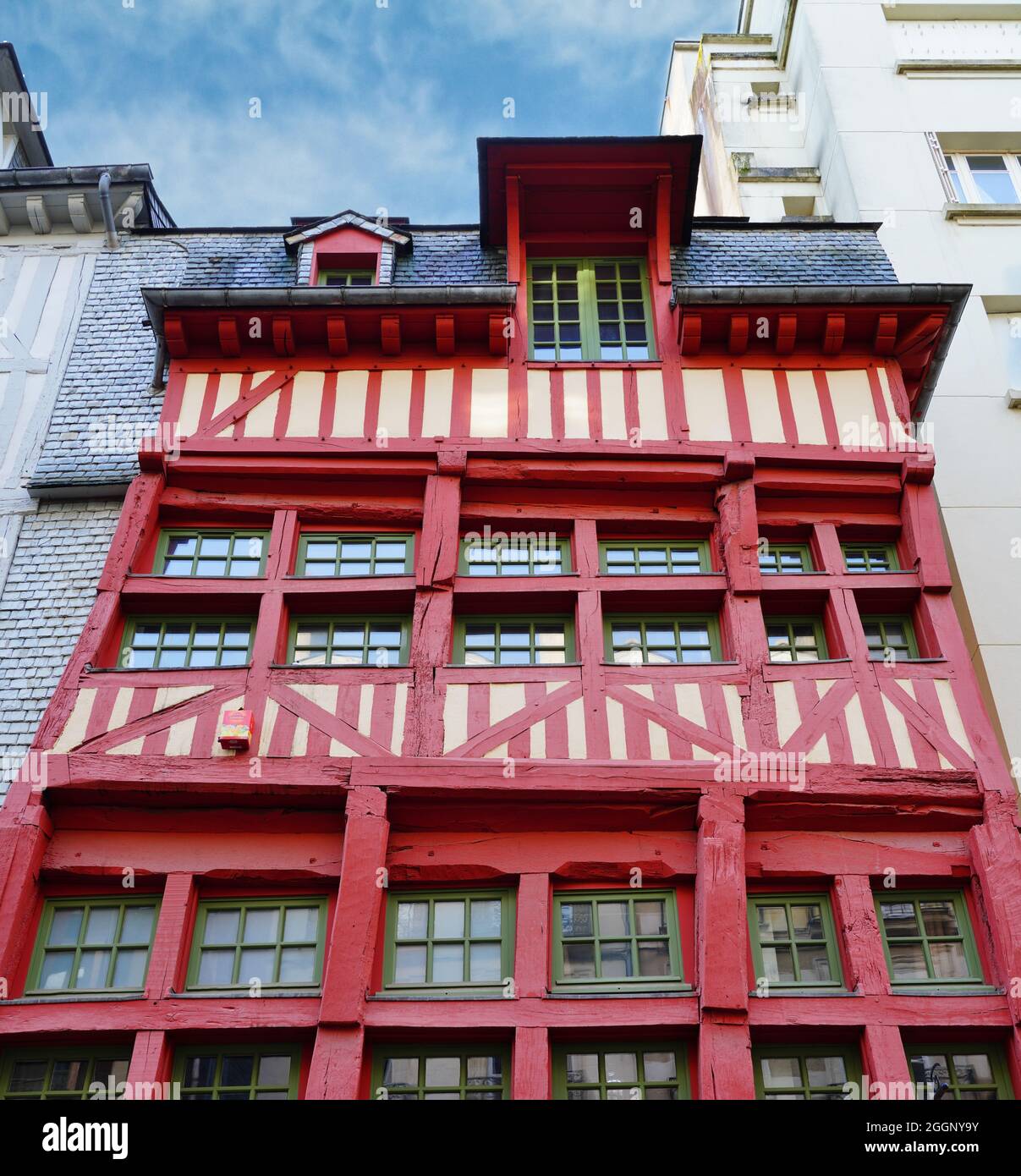 Colorful medieval Normandy-style buildings are still standing after ...