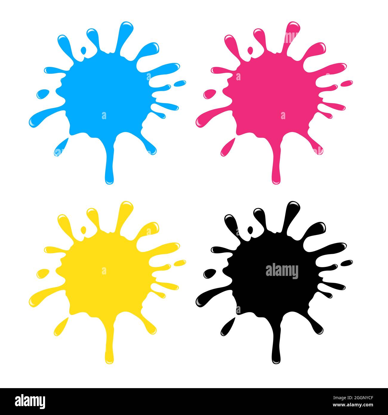 Splashing cmyk Cut Out Stock Images & Pictures - Alamy