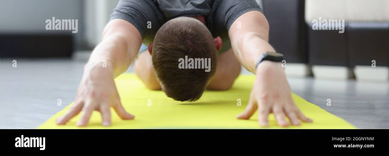 Man doing exercises stress hi-res stock photography and images - Alamy