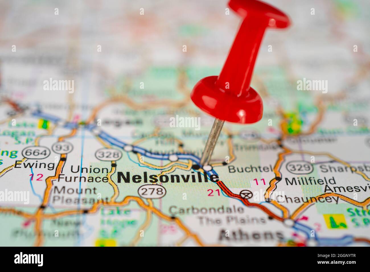 Nelsonville ohio map hi-res stock photography and images - Alamy