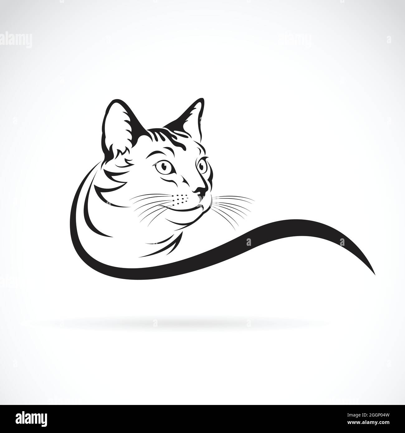 Vector of a cat design on white background. Pet .Animal. Easy editable layered vector ...