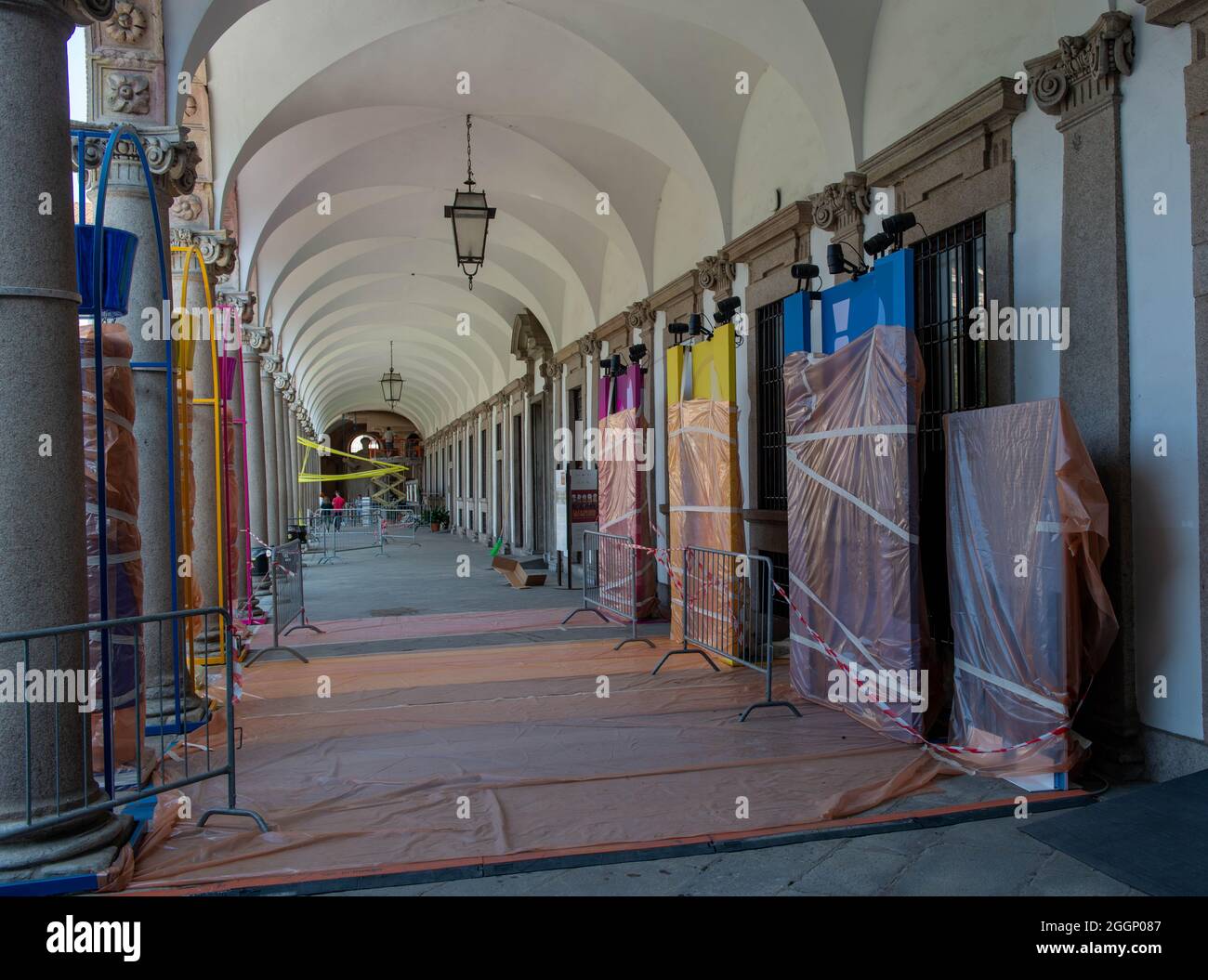 milan italy 1 september 2021: Preparation of the Milano Design Week ...