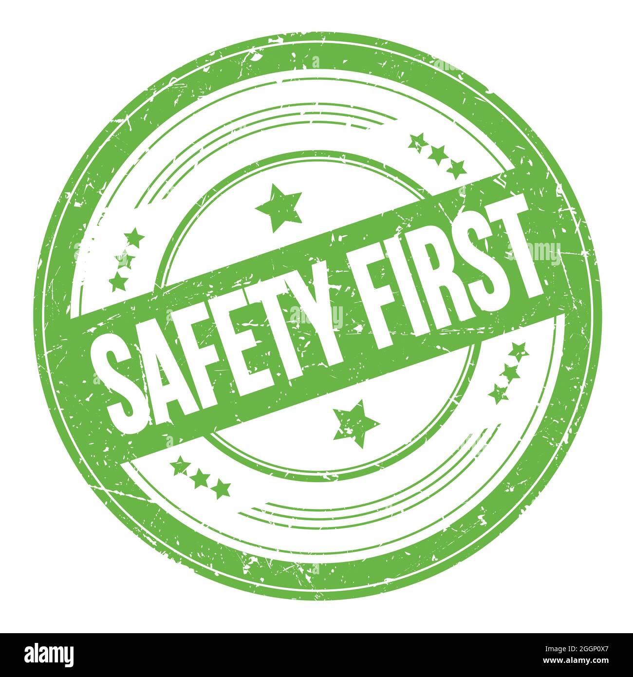 Safety first stamp sign seal hi-res stock photography and images - Alamy