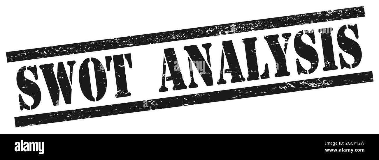 SWOT ANALYSIS text on black grungy rectangle vintage stamp Stock Photo ...