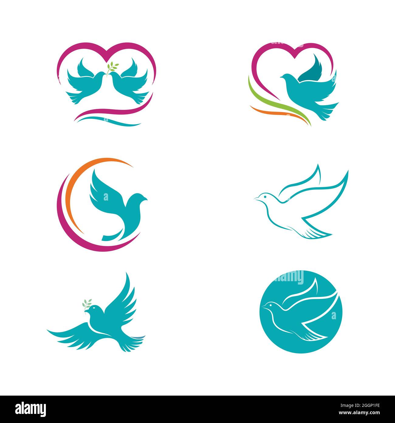 Dove logo template hi-res stock photography and images - Alamy