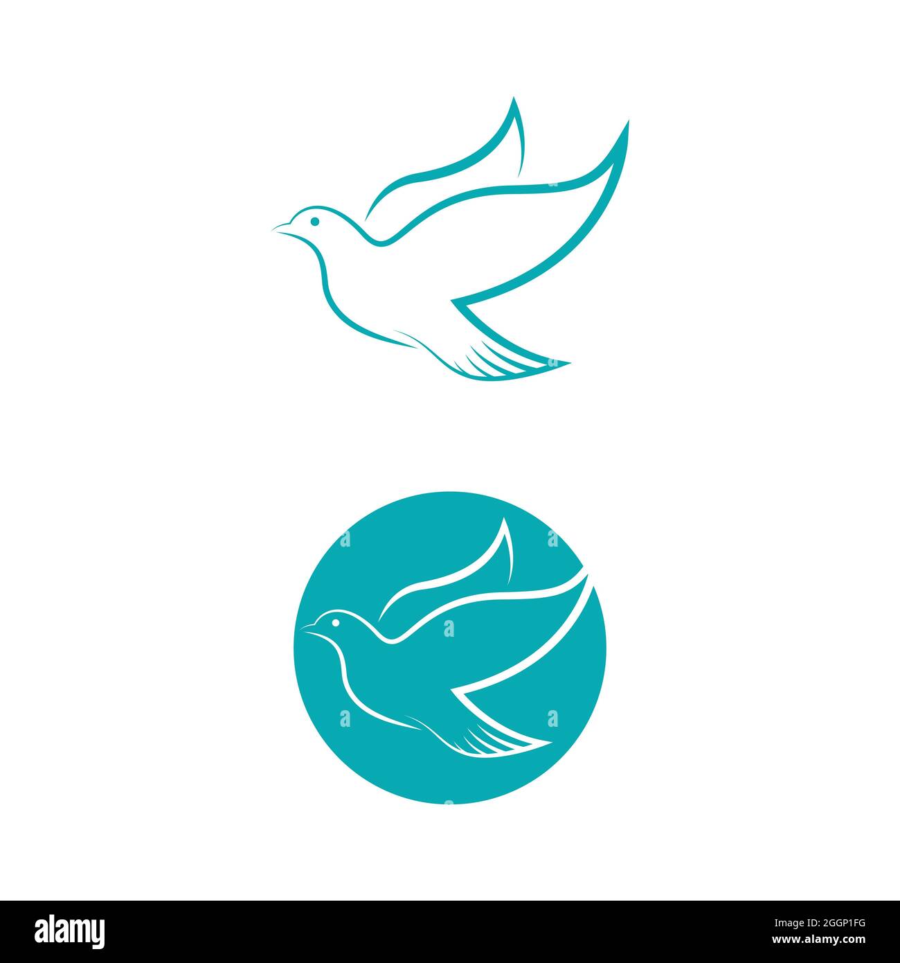 Bird wing Dove Logo Template vector illustration Stock Photo - Alamy