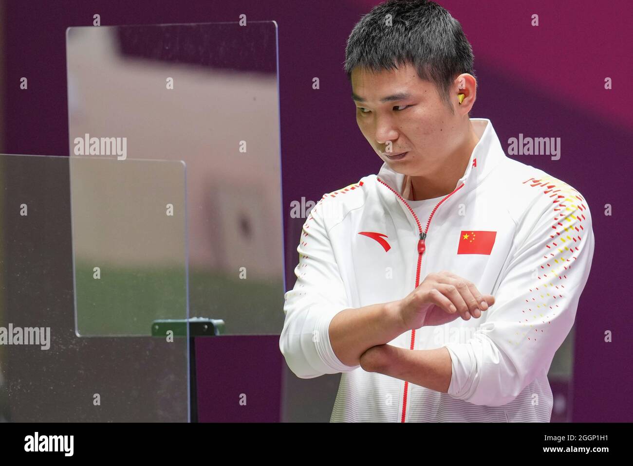 Tokyo, Japan. 2nd Sep, 2021. Huang Xing of China competes during the ...