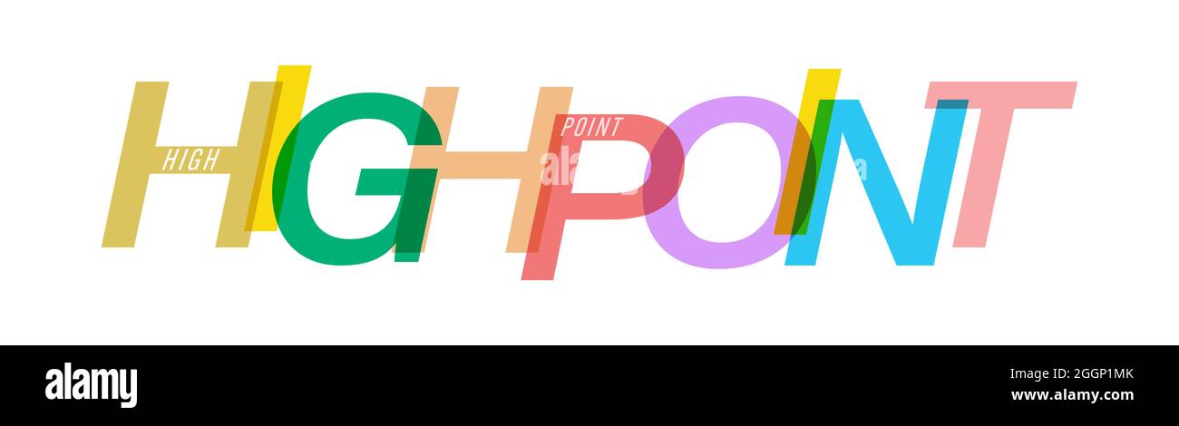 HIGH POINT. The name of the city on a white background. Vector design ...