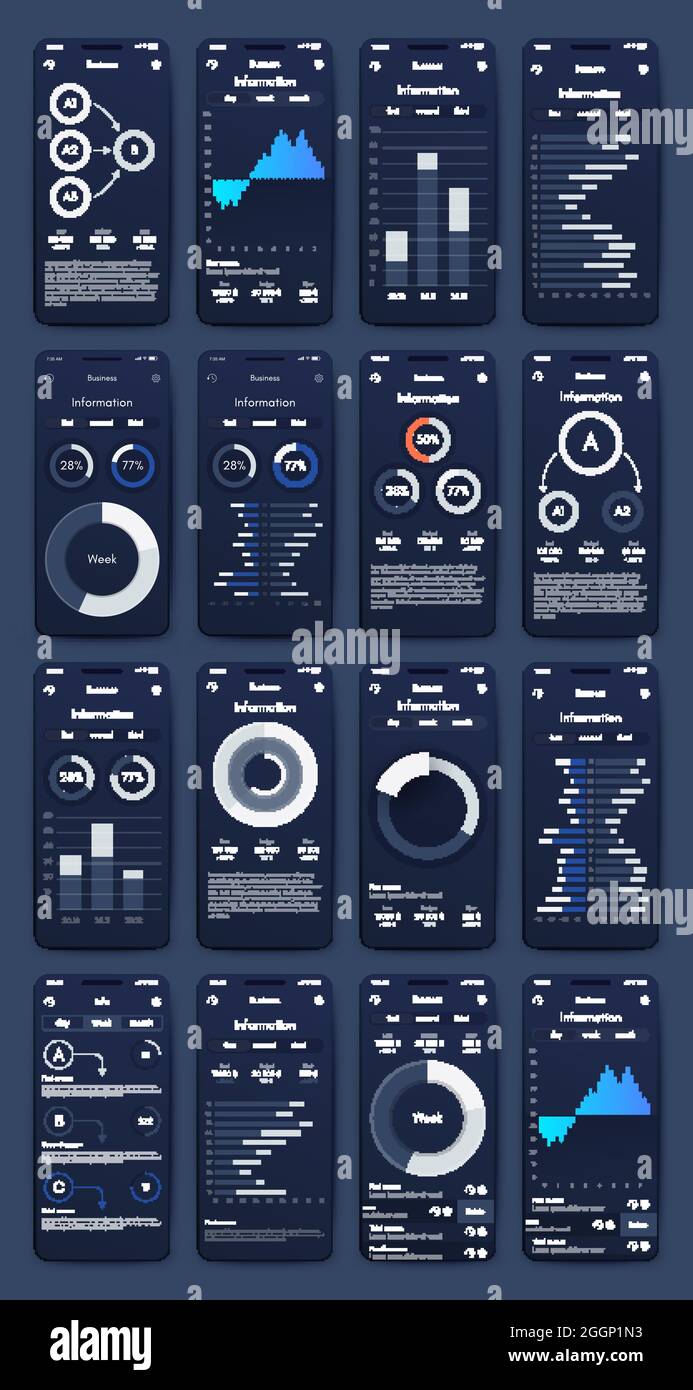 Vector graphics infographics with mobile phone. Template for creating ...