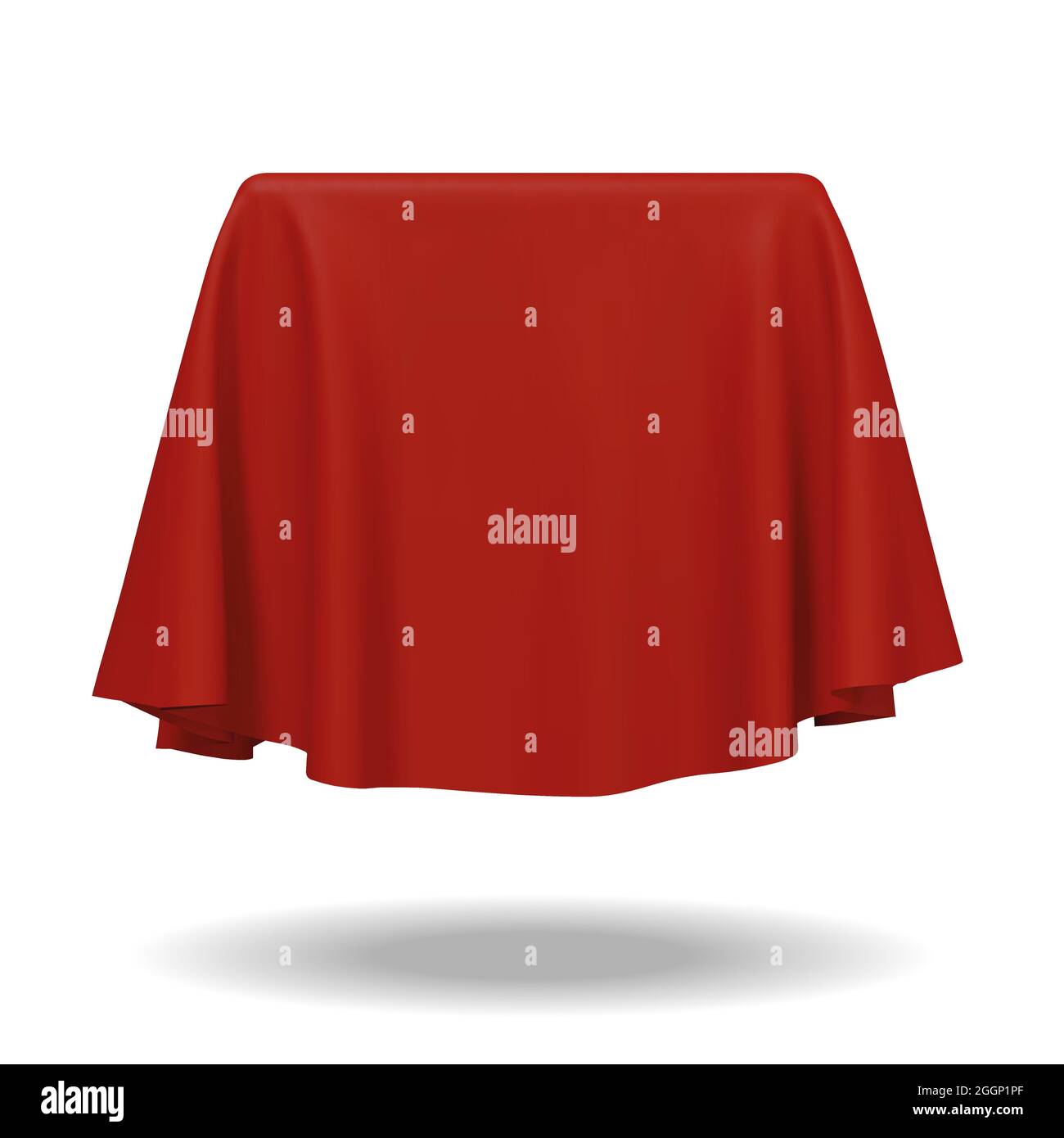 Red fabric covering a blank template vector illustration Stock Vector ...