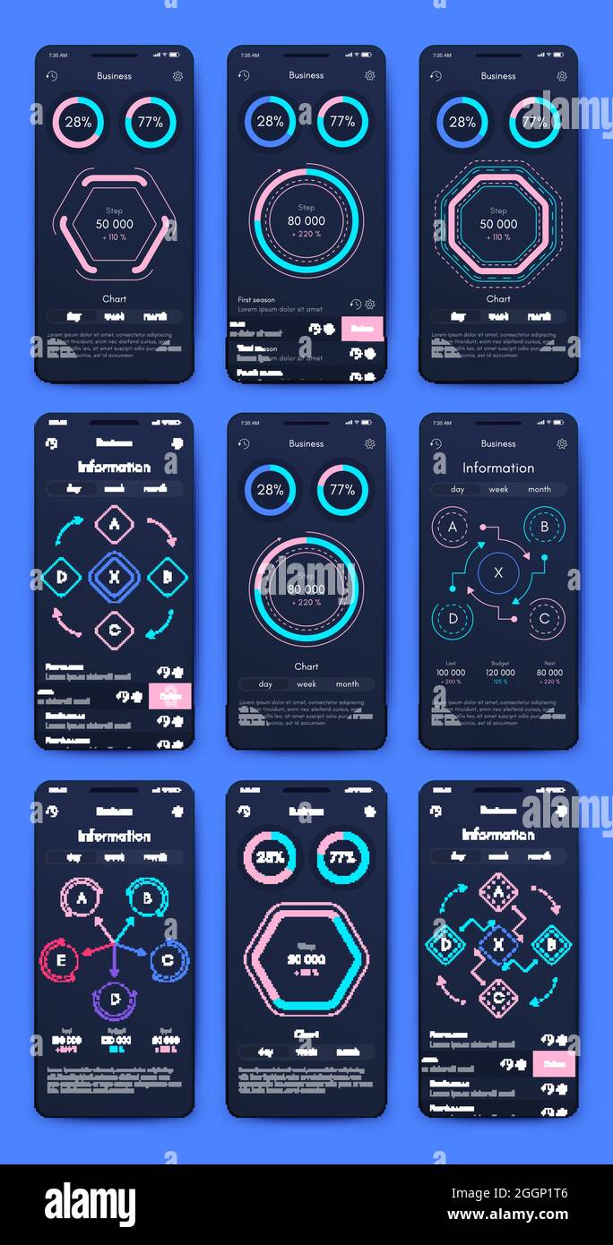 Vector graphics infographics with mobile phone. Template for creating ...