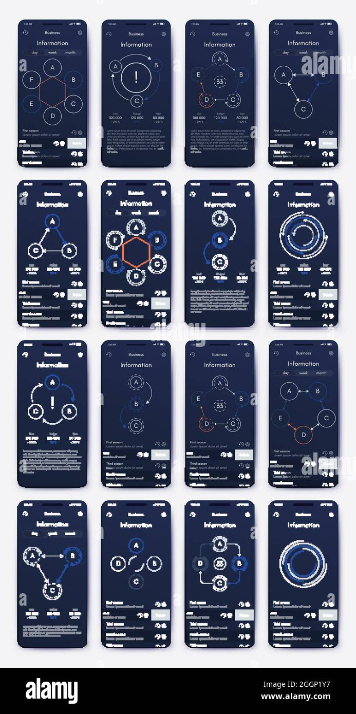 Vector graphics infographics with mobile phone. Template for creating ...
