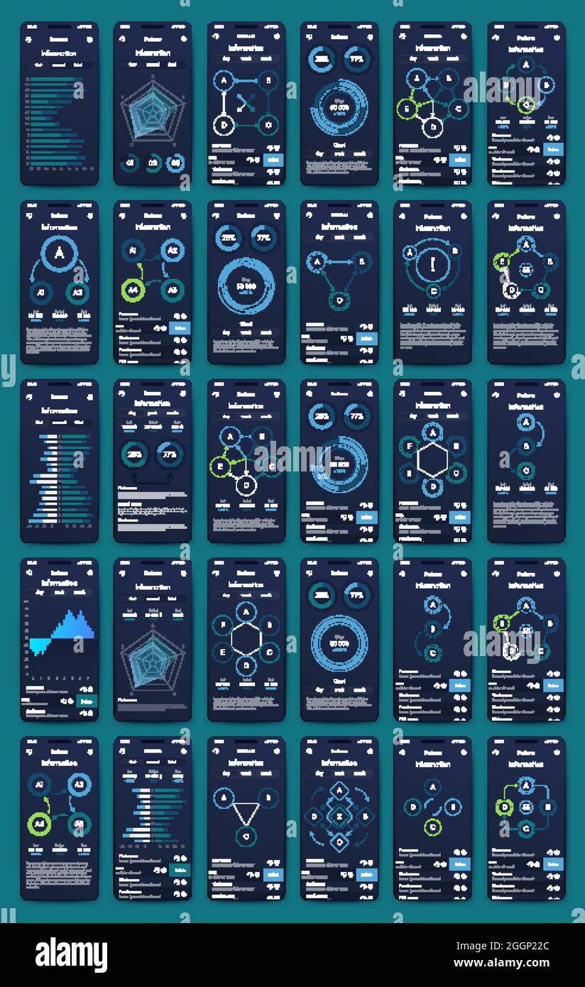 Vector graphics infographics with mobile phone. Template for creating ...