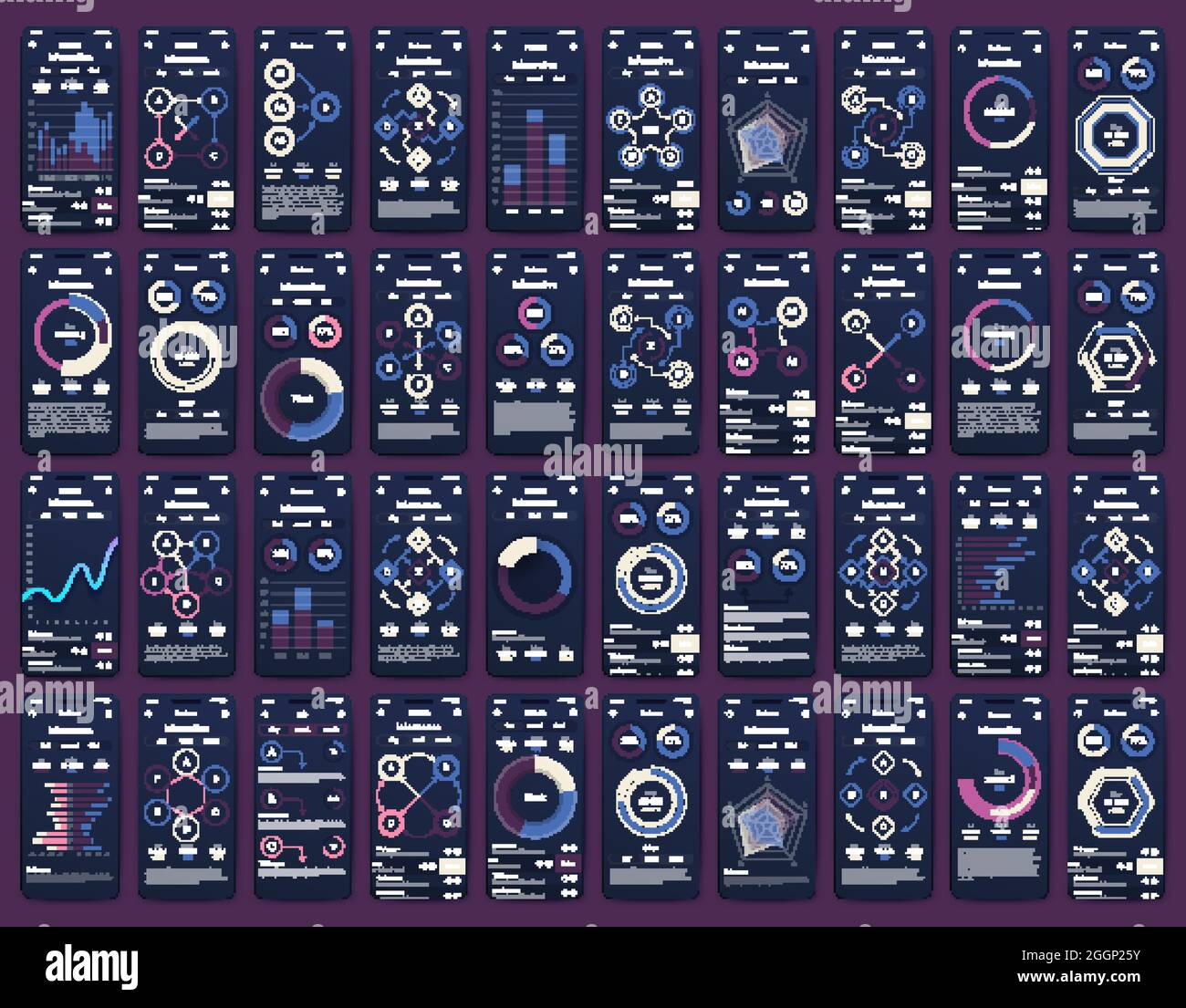 Vector graphics infographics with mobile phone. Template for creating ...