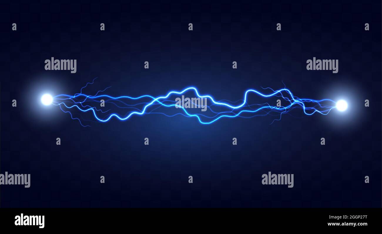 Lightning flash effect. Realistic electric lightning Stock Vector Image ...