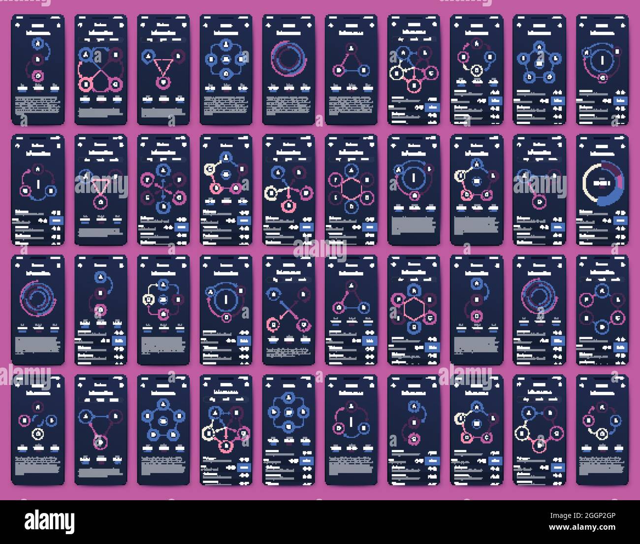 Vector graphics infographics with mobile phone. Template for creating ...