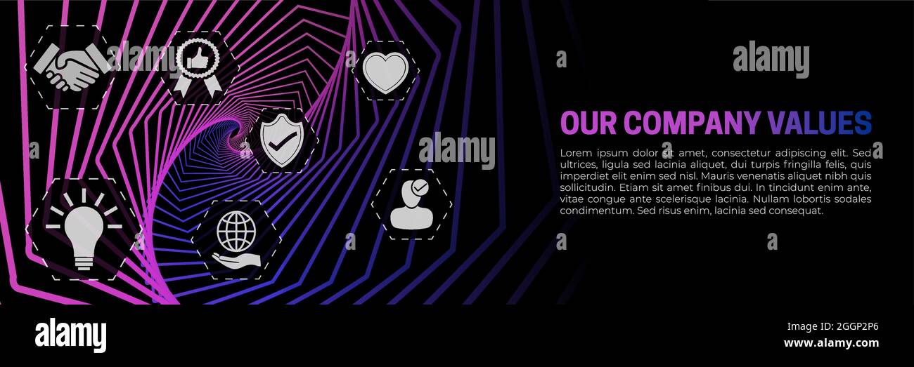 Our Company Values Abstract Modern Banner Background Vector Stock ...