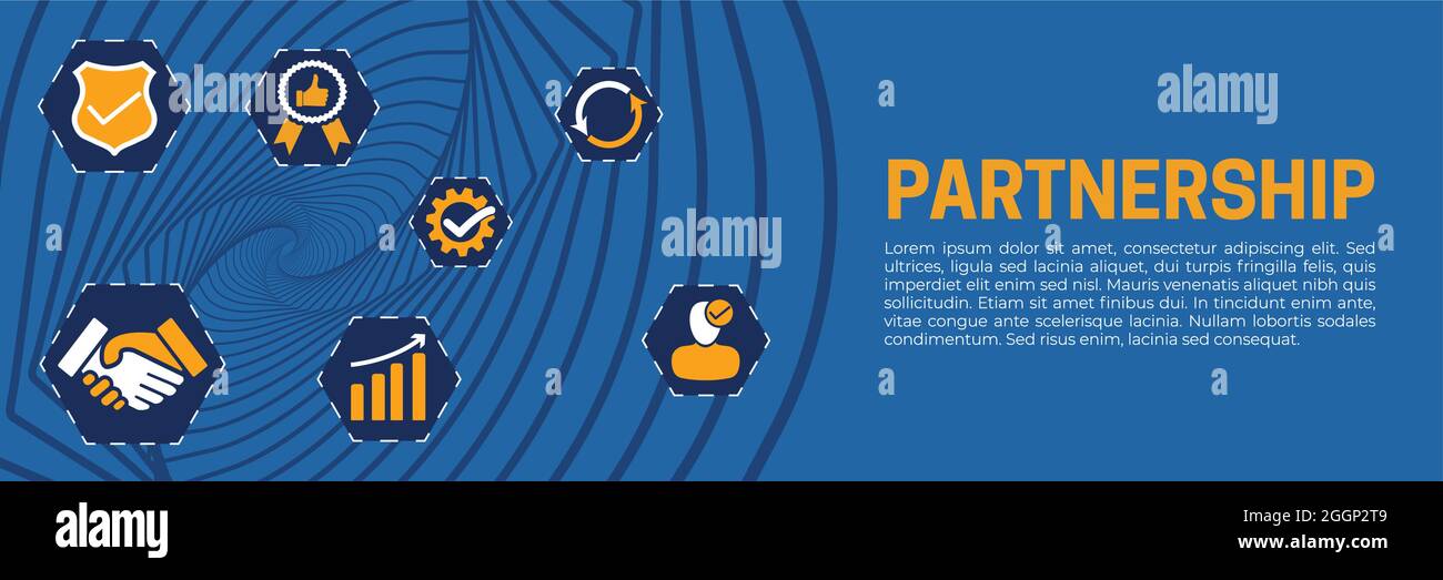 Partnership Abstract Modern Banner Background Vector Stock Vector Image ...