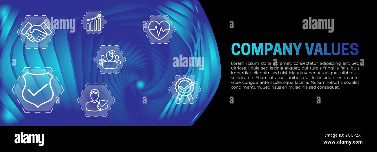 Company Values Modern Banner Background Vector Stock Vector Image & Art ...