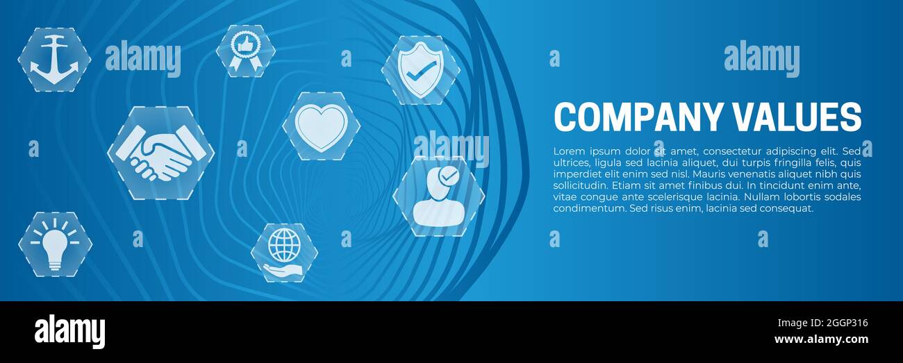 Company Values Abstract Modern Banner Background Vector Stock Vector ...