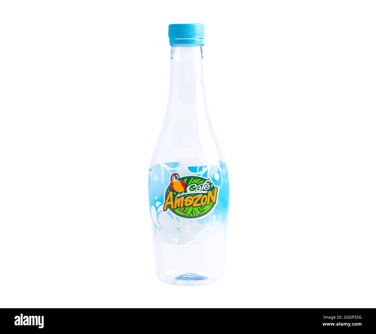 Amazon cafe drink water bottle isolated on white background with ...