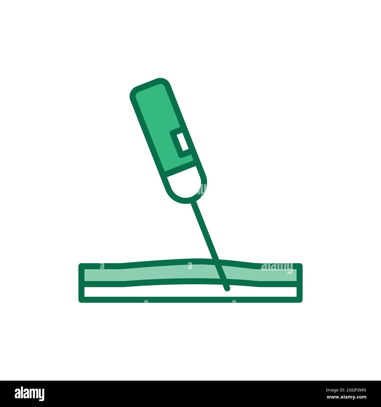 Biopsy color line icon. Isolated vector element. Outline pictogram for ...