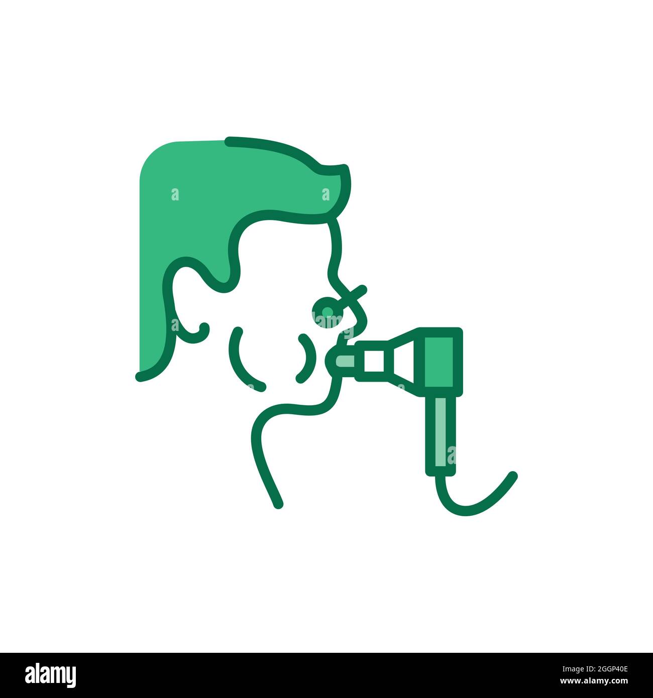 Functional pulmonary test color line icon. Isolated vector element ...
