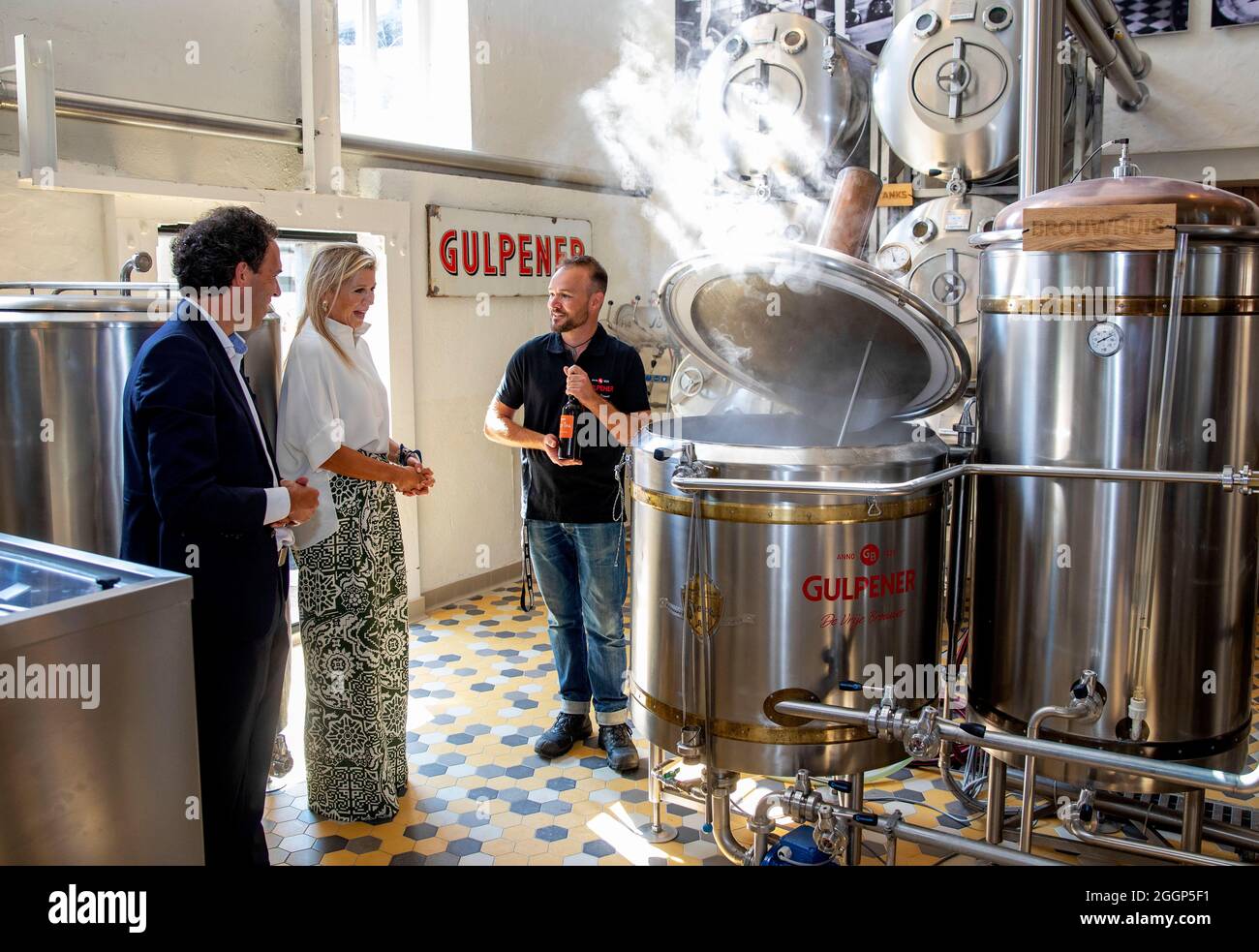 GULPEN - Queen Maxima visits the beer brewery Gulpener in Gulpen, 2 ...