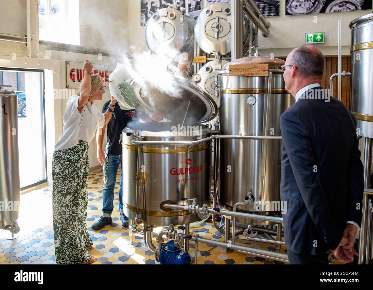 GULPEN - Queen Maxima visits the beer brewery Gulpener in Gulpen, 2 ...