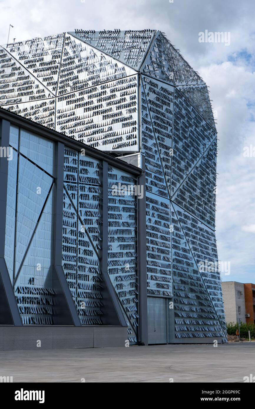 Kaina, Estonia, 07.20.2021 - Sheet metal sheets with cut out ...