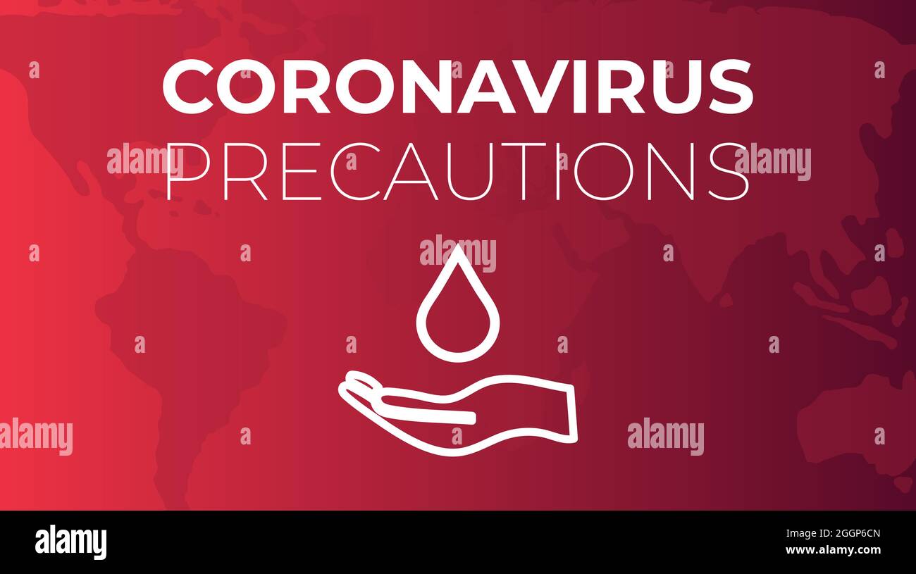 Coronavirus Precautions Wash Hands Illustration Stock Vector Image ...