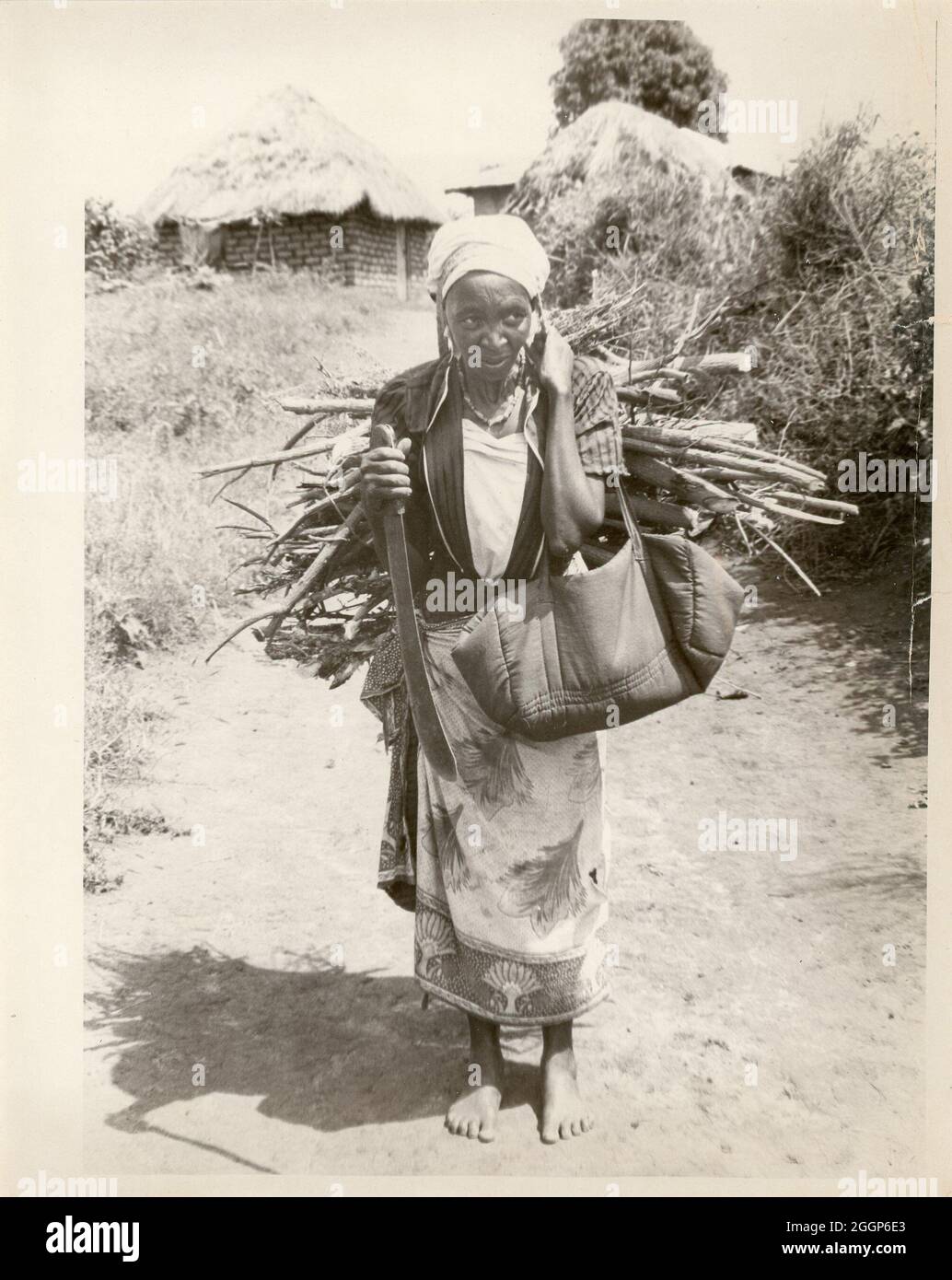 An older woman carrying tree branches Stock Photo - Alamy