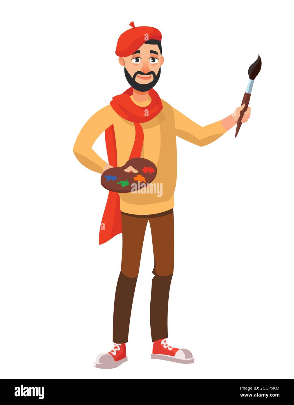 Person Painting Cartoon