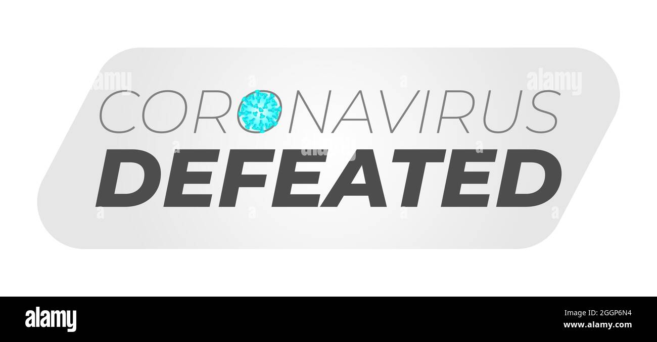 Coronavirus Defeated Illustration Sticker Badge Stock Vector Image ...