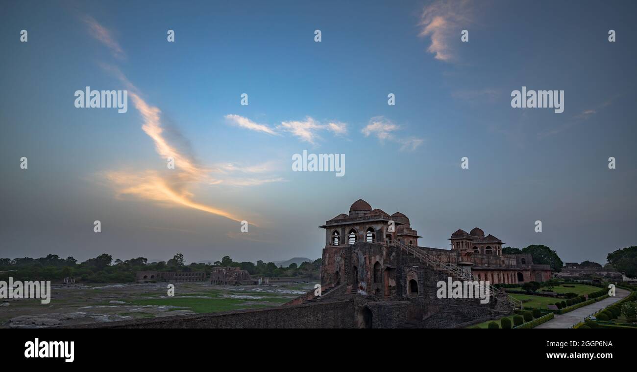 Jahaz Mahal royal complex, Mandu, Madhya Pradesh, India Stock Photo - Alamy