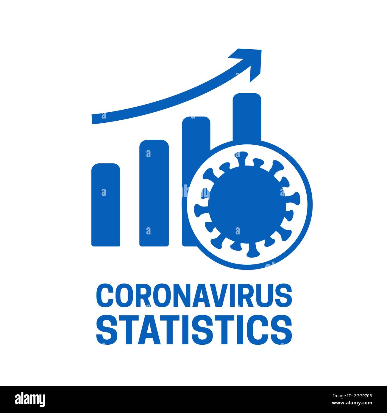 Coronavirus Rise Statistics Icon Isolated Vector Stock Vector Image ...