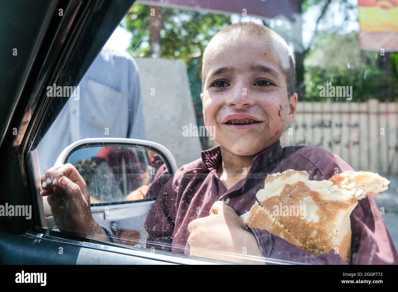 Afghan children in the street, during their daily life after Taliban's ...